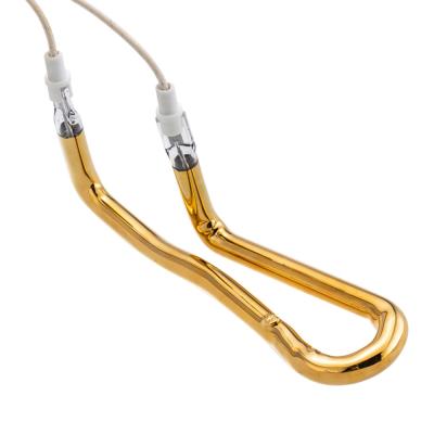 China 230V 1660W Gold 3D Contoured Infrared Emitter Heating Lamp for sale