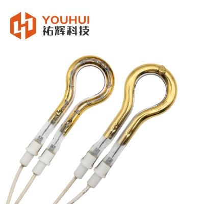 China Single Tube Short Wave Gold Coating Infrared Heating Element Tube 150-6000W with 85% Heat Efficiency and 5000-20000h Lifespan for sale