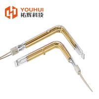 China Double Tube Short Wave Gold-Plated Quartz Infrared Heating Lamp with 11x23mm Quartz Tube 55-575V Voltage and 200-6000W Power for sale