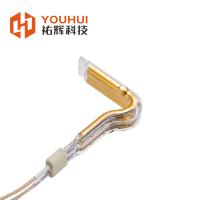 China L Shape Gold Coated Infrared Heating Element Tube with 11x23mm Size 150-6000W Power and 1250℃ Working Temperature for sale