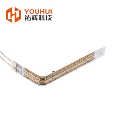 China 45-480V 150-6000W Ceramic Cap Infrared Heating Element Tube with Gold Coating for sale