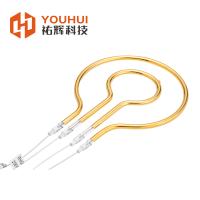 China 240V Mediumwave Longwave Ring Infrared Lamps with Gold Reflector for Automotive Applications for sale