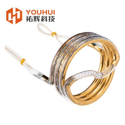 China 3D Single Tube Gold Coating Infrared Quartz Heater Lamp 8-14mm with 5000-20000h Lifespan Halogen Tube for sale