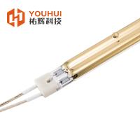 China 3000W Twin Tube Infrared Lamp with Quartz Glass Tube and Gold Coating for Industrial Heating for sale