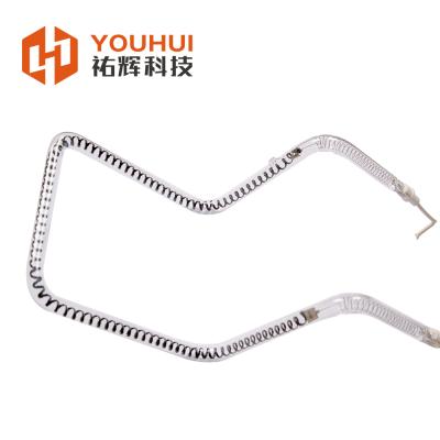 China Medium Wave Carbon Fiber Infrared Heating Lamp with Quartz Tube for Rapid Curing and 1s Response Time for sale