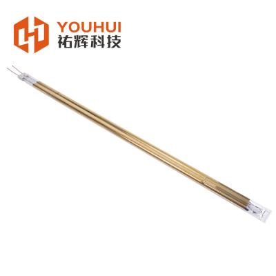 China Semi-Gold Coated Dual Tube Carbon Fiber Infrared Heating Lamp with 5000-20000 Hours Working Time for sale