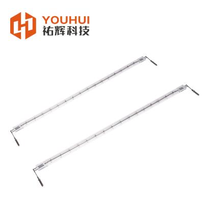 China Clear Quartz Glass Pin Type Halogen Infrared Heater Lamp with 1-3 Second Response Time for Industrial Heating for sale