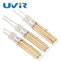 China TC01 Gold Twin Tube Infrared Heating Lamp 500V Quartz for sale