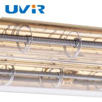 China TC01 Gold Twin Tube Infrared Heating Lamp 500V Quartz for sale