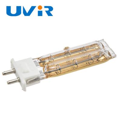 China 450W Twin Tube Quartz Heating Lamp 115V with Gold Reflector for sale