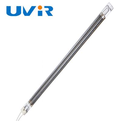 China Gold Coated Quartz Twin Tube Carbon Infrared Emitter 15x33mm for sale