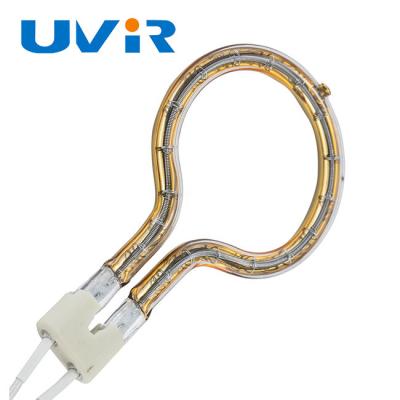 China 2000W Gold Coated Quartz Ring Infrared Lamp 8mm Diameter for sale