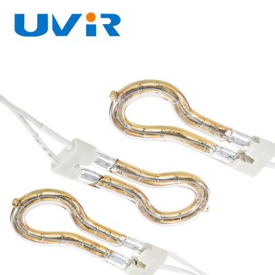 China UVIR 450W Gold Coated Tungsten Filament Ring Infrared Lamp for sale