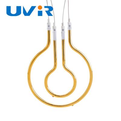 China 230V 1500W Gold Reflector Ring Infrared Lamp 80mm for sale