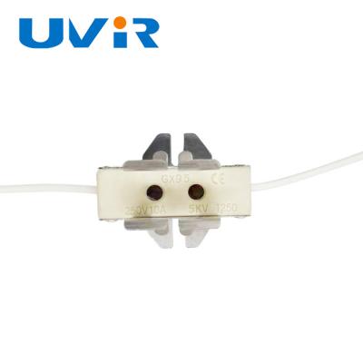 China GX9.5 Ceramic IR Lamp Holder for Twin Tube Heater 250V 10A for sale