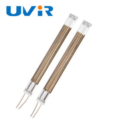 China 500W Medium Wave Quartz Infrared Heater Lamp 230V Gold Reflector for sale