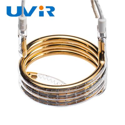 China 380V 2700W Gold Coated Circular Infrared Heat Lamp for sale