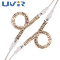 China Custom Halogen Ring Infrared Heating Lamp 24V-575V Gold Coated for sale