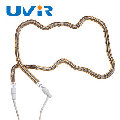 China 3D Shaped Gold Plated Short Wave Infrared Heating Tube 150-6000W for sale
