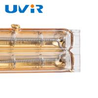 China 500W 115V Twin Tube Quartz Infrared Heater with Gold Reflector for sale