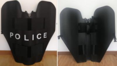 China Lightweight Foldable Non-Metallic Police Ballistic Shield Ergonomic Design for sale