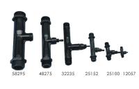 China PVDF Black Venturi With Different Water Flow Rate For Water Treatment System for sale