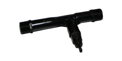 China PVDF Black Venturi With Different Water Flow Rate For Water Treatment System for sale