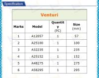 China 57mm flexible hose is 1 / 4'' water treatment Venturi for swimming pool for sale