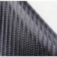 China Flame Retardant Black PVC Leather 0.6mm Carbon Fiber Embossed for Automotive Interiors and Furniture for sale