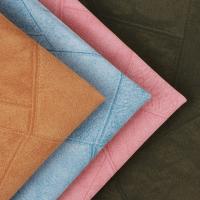 China Denim Check PU Leather Waterproof Washable Jacket - 0.7mm Thick with Cotton Bottom for Casual Wear for sale