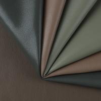 China 0.8mm Cotton Base Protein PU Leather for Clothing, Jackets, Bags and Shoes Material for sale