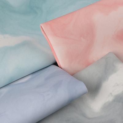 China 1.0mm Digital Printing Marble PVC Faux Leather with Brushed Bottom for Handbags and Cosmetic Bags for sale