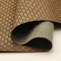China 0.6mm Antique Brass Weave Knitted PVC Leather for Packaging, Bags, and Phone Cases for sale