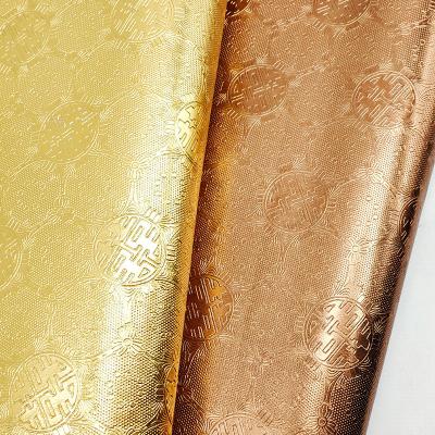 China Golden Series Embossed PVC Leather Material 0.8mm Thickness for Luxury Packaging Boxes and Decorative Applications for sale