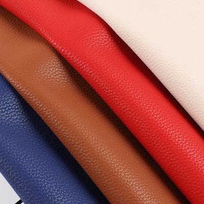 China 1.0mm Lychee Pattern Water-Based Solvent-Free PU Leather for Bags, Furniture & Shoes for sale