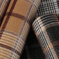 China 0.9mm Scottish Plaid Faux Leather with Soft Velvet Bottom for Bags, Gloves & Furniture for sale