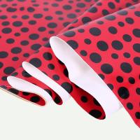 China 1.0mm Polka Dot PU Faux Leather with Soft Brush Bottom for Handbags, Luggage and Accessories for sale