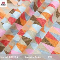 China 0.8mm Colorful Geometric Design PVC Leather for Handbags, Phone Cases & Decoration - Multiple Colors for sale
