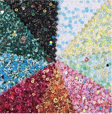 China 1.4mm Sequins Bright Glitter PU Leather Material for Handbags, Clothing, Shoes and Accessories for sale