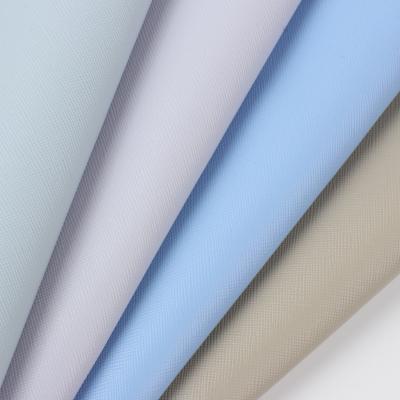 China 0.7mm Saffiano PVC Leather with Knitted Bottom - Abrasion Resistant Material for Bags and Furniture for sale