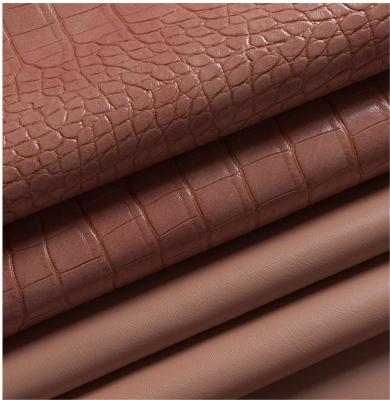 China 1.2mm Crocodile Pattern Semi-PU Leather Fabric for Handbags, Belts and Packaging Materials for sale