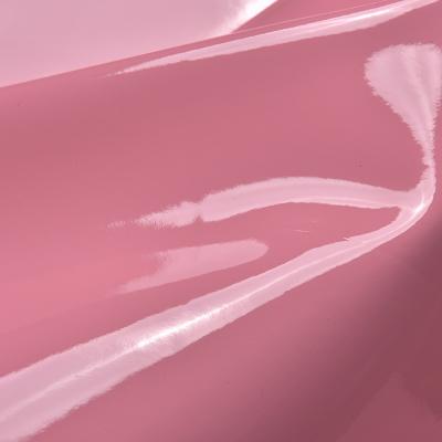 China 1.1mm Patent Leather Mirror PVC Leather Fabric for Luggage Handbags Cosmetic Bags for sale