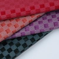 China High Gloss Checkered Chessboard PVC Faux Leather Fabric 1.4mm for Bags Purses Wallets Phone Cases for sale