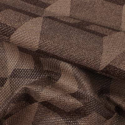 China 0.7mm PVC Artificial Leather Fabric Retro Printed Geometric Pattern for Handbag DIY for sale