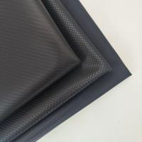 China Bi-Stretch PVC Leather for Motorcycle & Bicycle Seat Covers - Elastic Backing, Black Color, 2-Way Stretch Material for sale