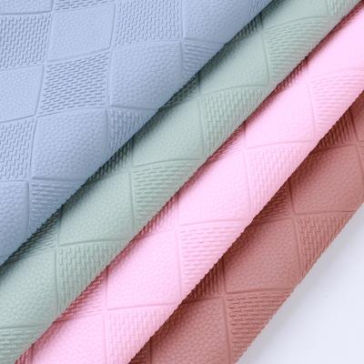 China 1.1mm Diamond Embossed PVC Automotive Leather for Car Floor Mats and Seat Cushions with Anti-slip Properties for sale