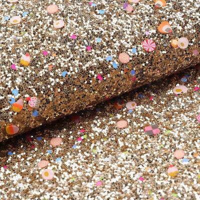 China 1.2mm Thick Sequins Bright Candy Glitter PU Leather for Handbags, Phone Cases & Accessories for sale
