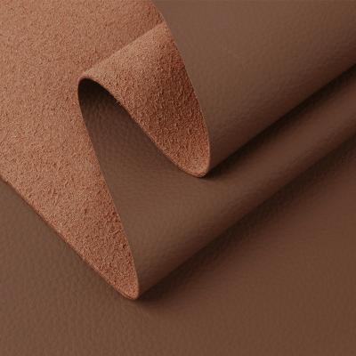 China 1.4mm Thickness Faux Leather Lychee Texture PVC Fabric for Furniture Soft Covers and Upholstery for sale
