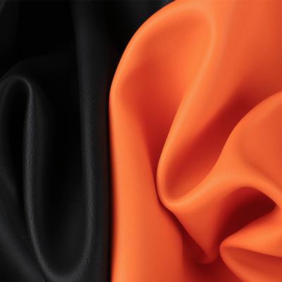 China 1.0mm Thickness Napa PVC Leather for Furniture Upholstery - Multiple Colors Available with Mercerized Velvet Backing for sale