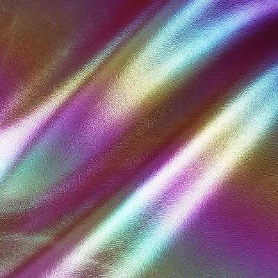 China 1.2mm Colorful Gradient Lizard PVC Faux Artificial Leather Fabric for Handbags and Accessories for sale